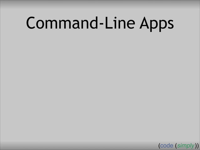 Writing Modular Command Line Apps With Appcmd Ppt