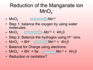 Writing More Complex Redox Equations | PPT