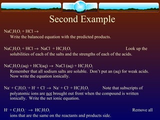 Writing net ionic equations | PPT