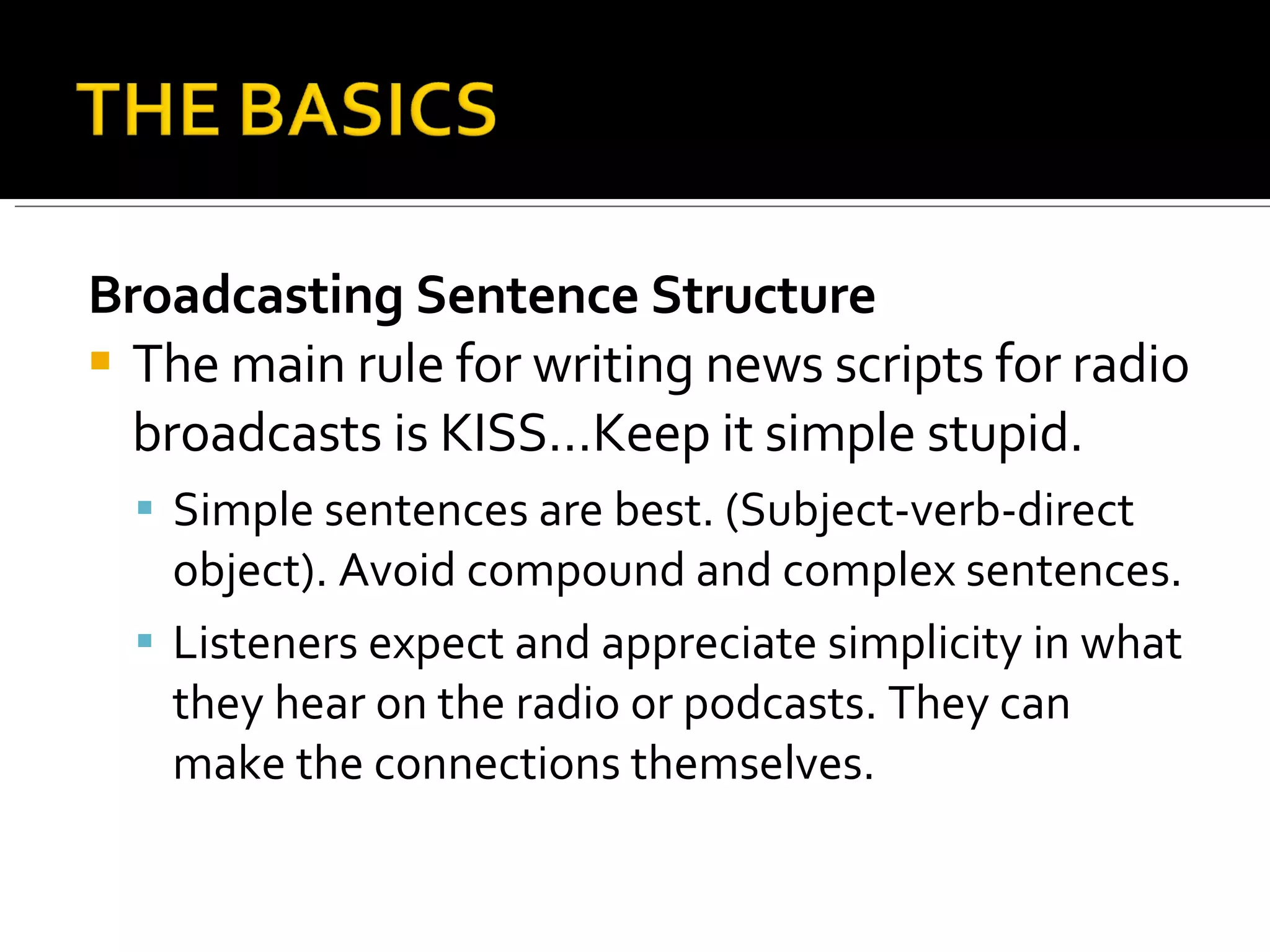 Writing News For Radio | PPT