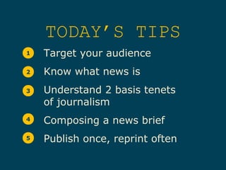 Writing newsbriefs | PPT