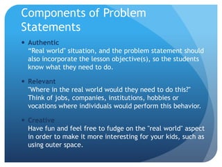 Writing Objectives & Problem Statements | PPTX