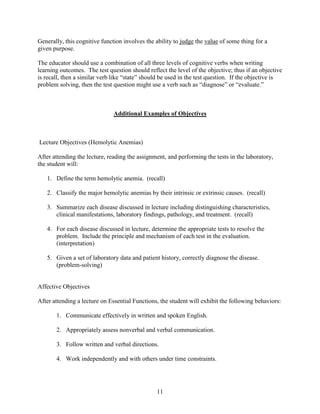 Writing objectives | PDF