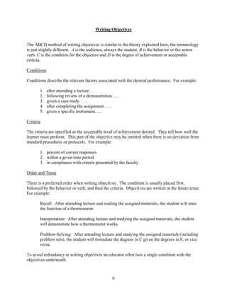 Writing objectives | PDF