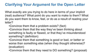 Writing Open Letters | PPTX