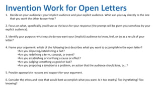 Writing Open Letters | PPTX