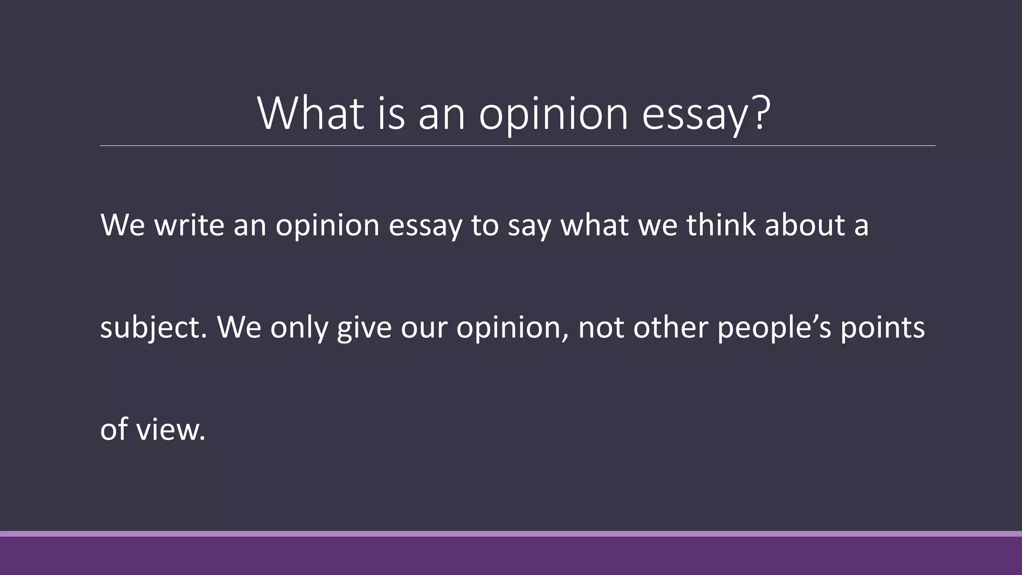 Writing opinion essay | PPTX