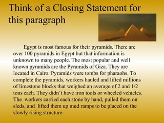 Writing paragraphs | PPT