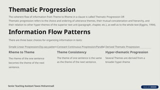 Mastering Paragraph Writing: Theme and Rheme in English Sentences | PPTX