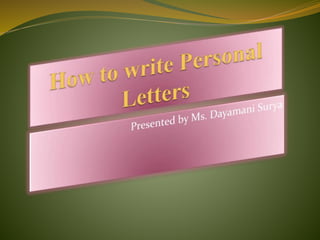 Writing personal letter | PPTX