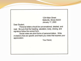 Writing personal letter | PPTX
