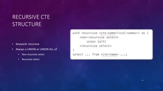 Writing Recursive Queries | PDF