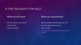 Writing Recursive Queries | PDF