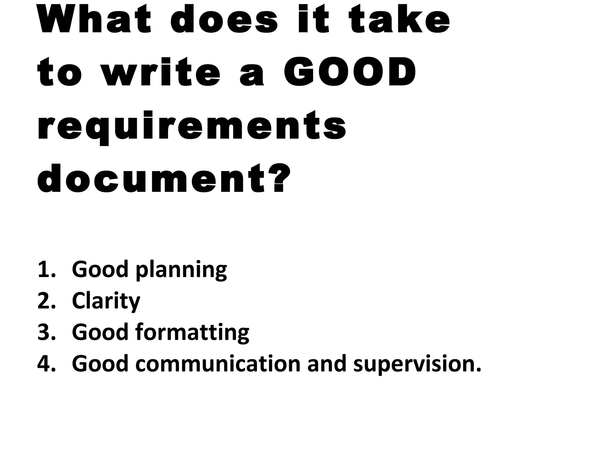 Writing Requirement Documents | PPT