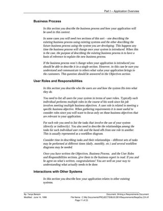 Writing Requirements Documents | PDF