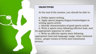 Writing-Sports-Article.pptx must viewed | PPTX