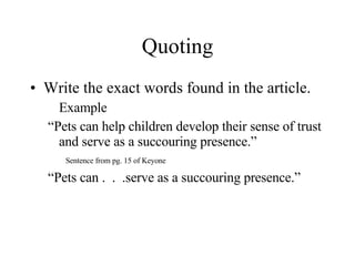 Writing The Research Paper | PPT