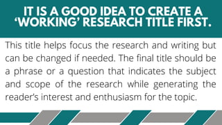 WRITING-THE-RESEARCH-TITLE.pptx | Education