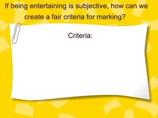 Writing To Entertain | PPT