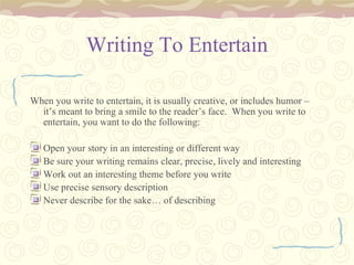 Writing To Learn | PPT
