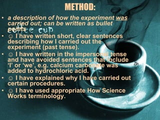 Writing Up Experiments Checklist | PPT