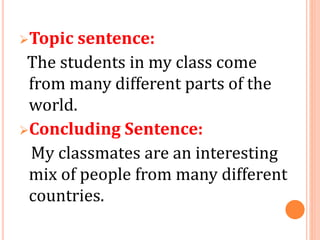 Topic Sentences | PPTX