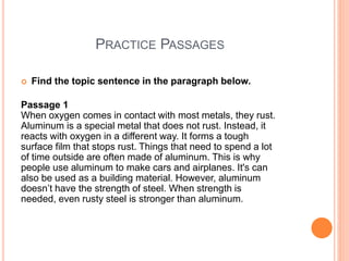 Topic Sentences | PPTX