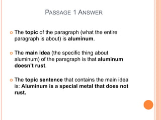 Topic Sentences | PPTX
