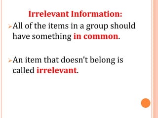 Topic Sentences | PPTX