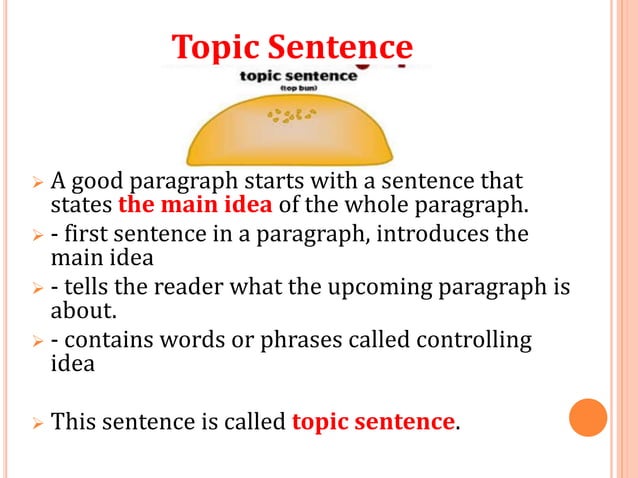 Topic Sentences | PPTX