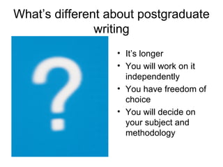 Writing your Postgraduate Dissertation | PPT | Postgraduate Education ...