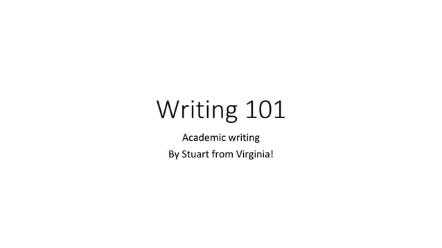 Writing 101111 1 | PPT