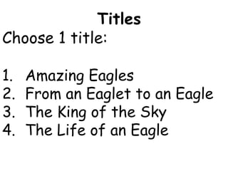 Grade 2 Writing Activity: Crafting Paragraphs About Eagles and Eaglets ...