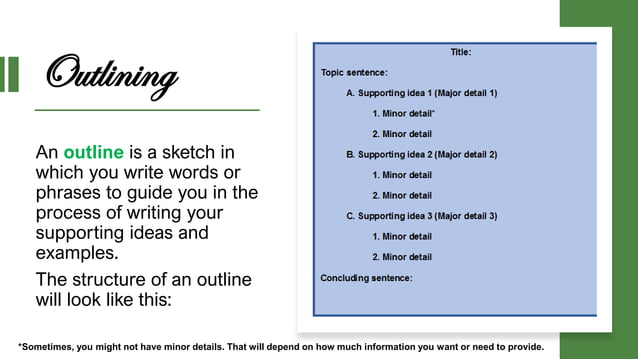 Writing2, Topic Sentence, Outline, Controlling Idea | PDF