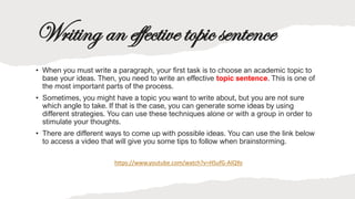 Writing2, Topic Sentence, Outline, Controlling Idea | PDF