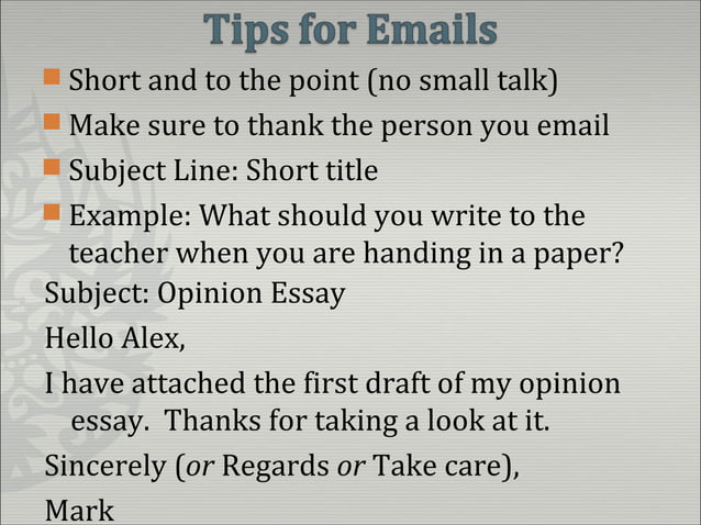 Writing 2 business emails | PPT