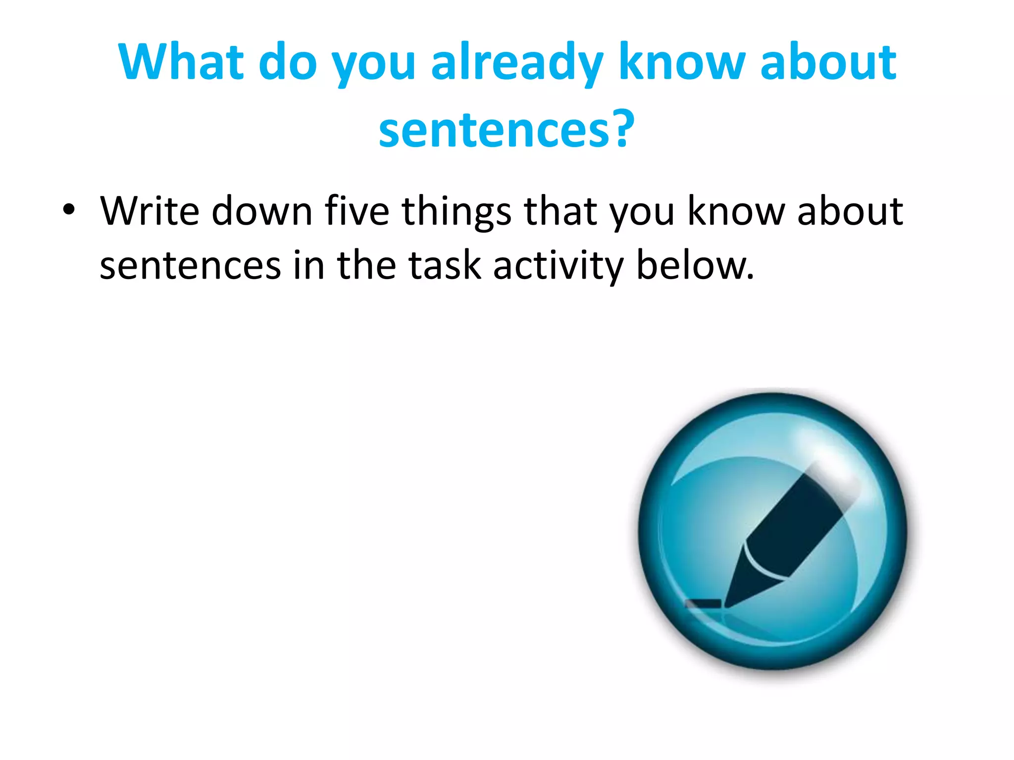 Writing 2 sentences | PPTX