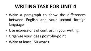 Writing 3 - Unit 4 | PDF