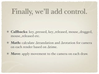 Writing 3D Applications Using ruby-processing | PPT