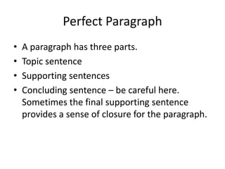 Writing 3 paragraphs | PPTX