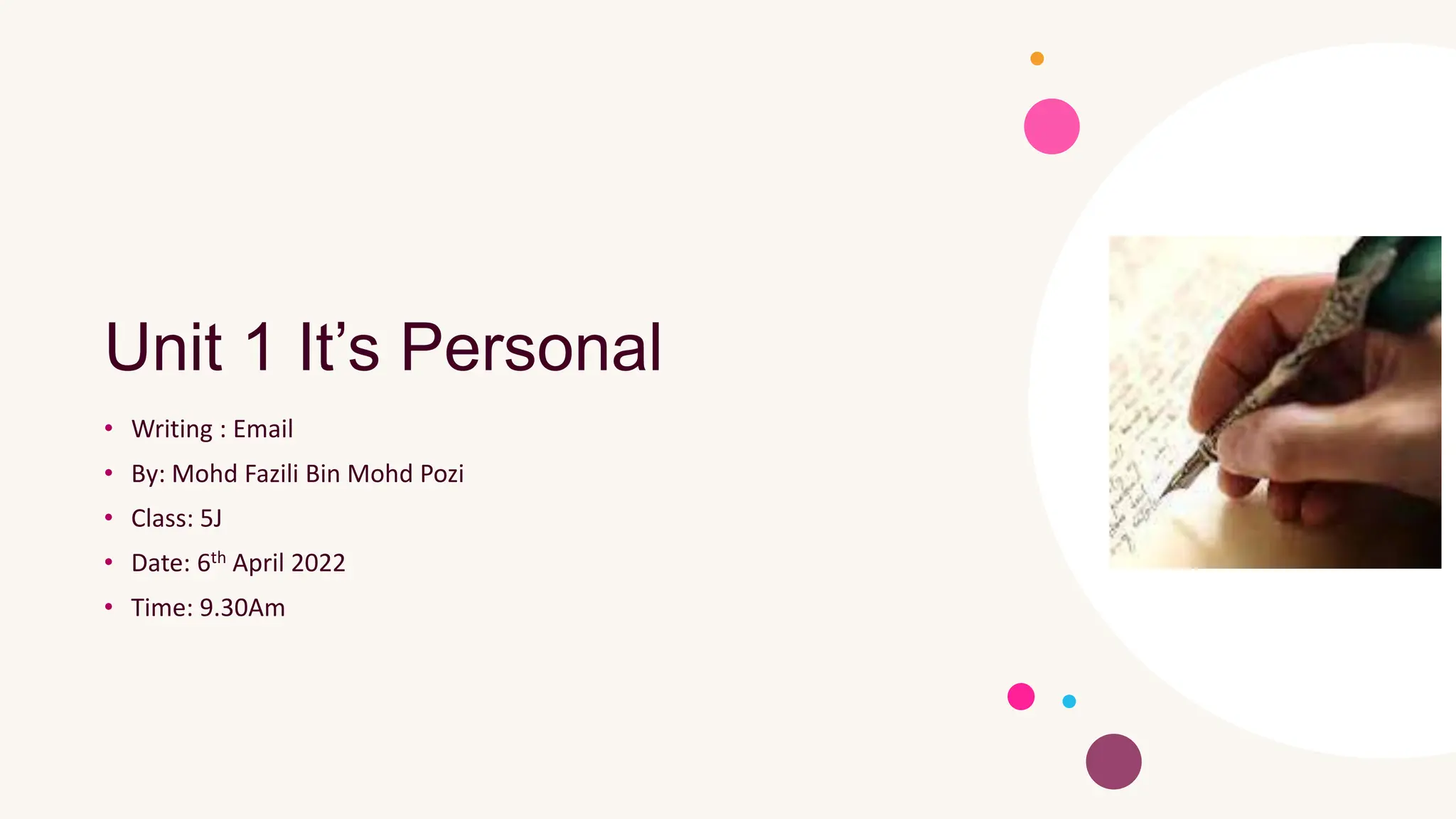 Writing Unit 1 Form 5. Part 1 E-mail. How to answer email question | PPTX