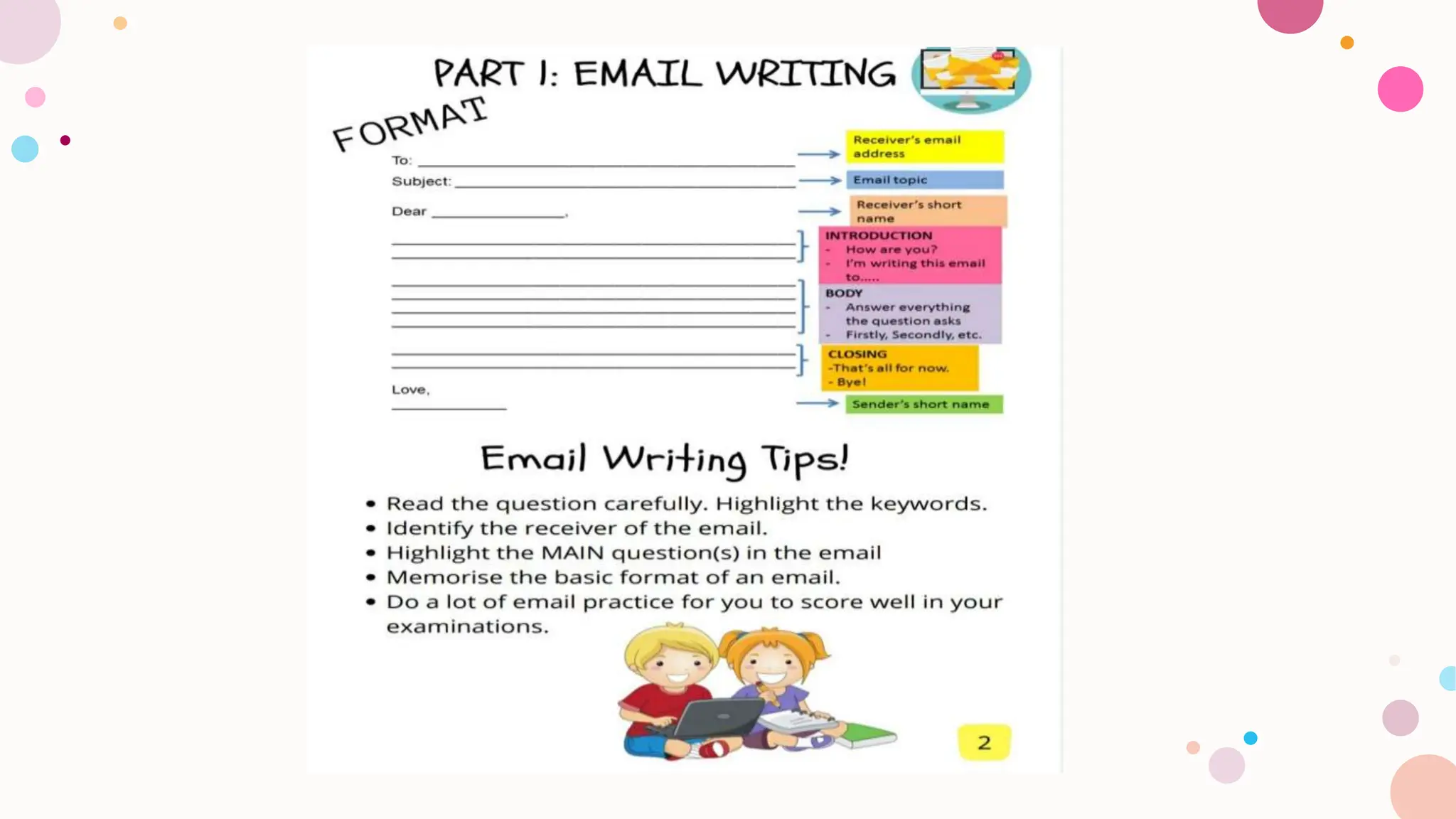 Writing Unit 1 Form 5. Part 1 E-mail. How to answer email question | PPTX