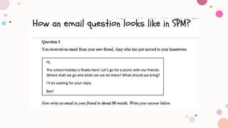 Writing Unit 1 Form 5. Part 1 E-mail. How to answer email question | PPTX
