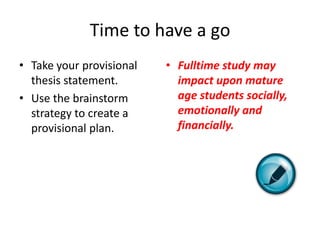 Writing 6 brainstorming and planning | PPTX