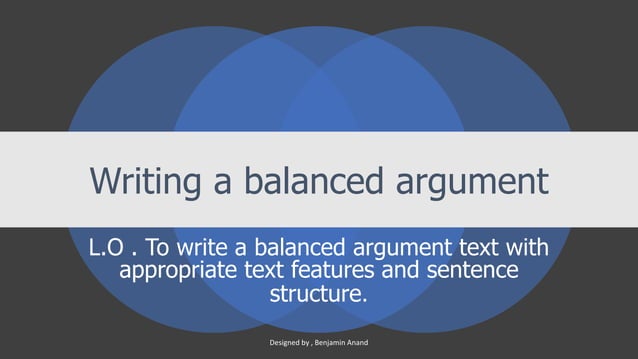 Ks2-Writing a balanced argument | PPTX