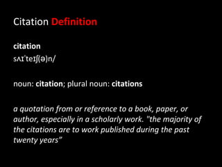 Writing a bibleography | PPT