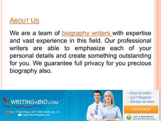Writing a Bio | PPTX