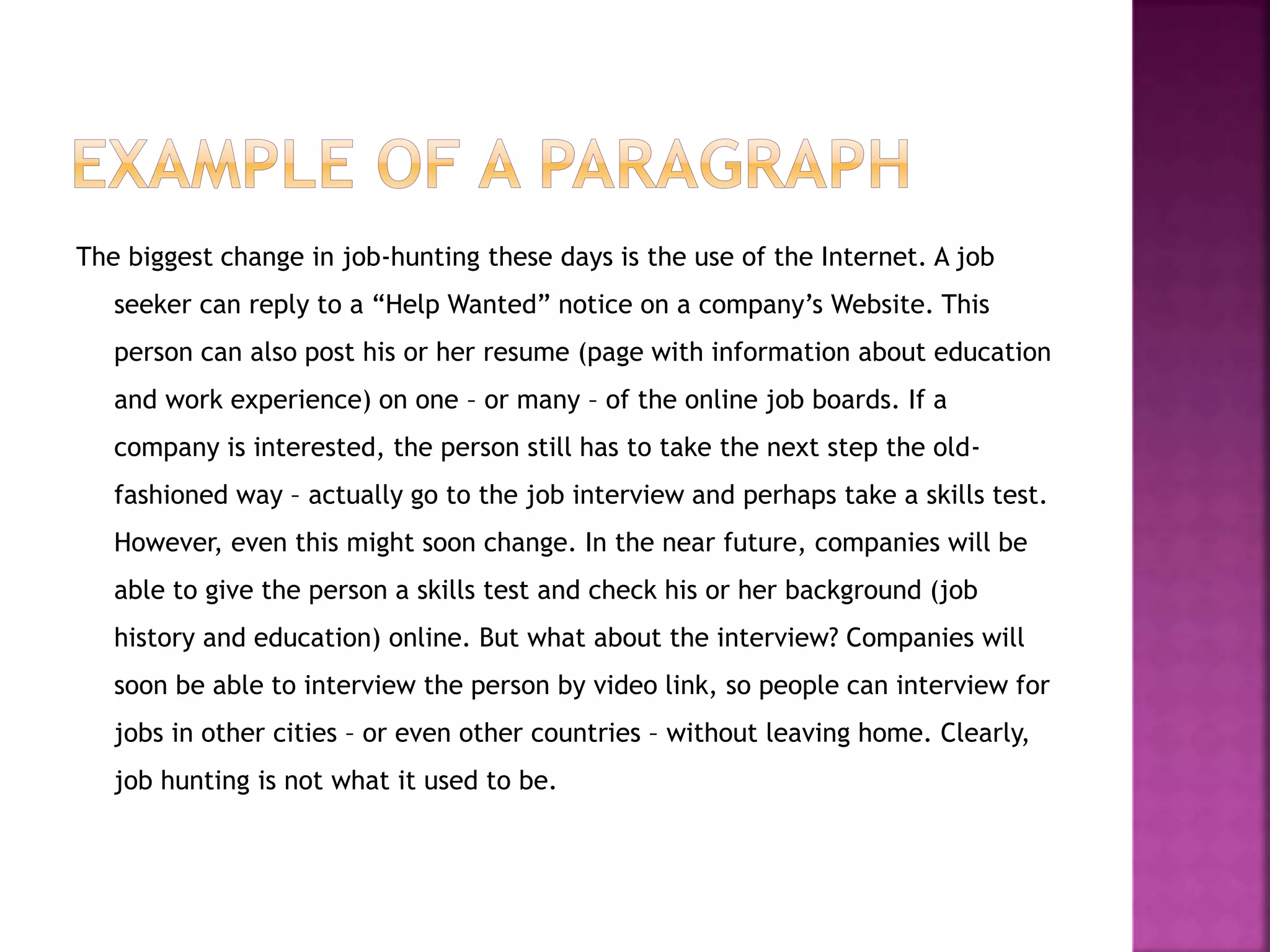 Writing a body paragraph.ppt