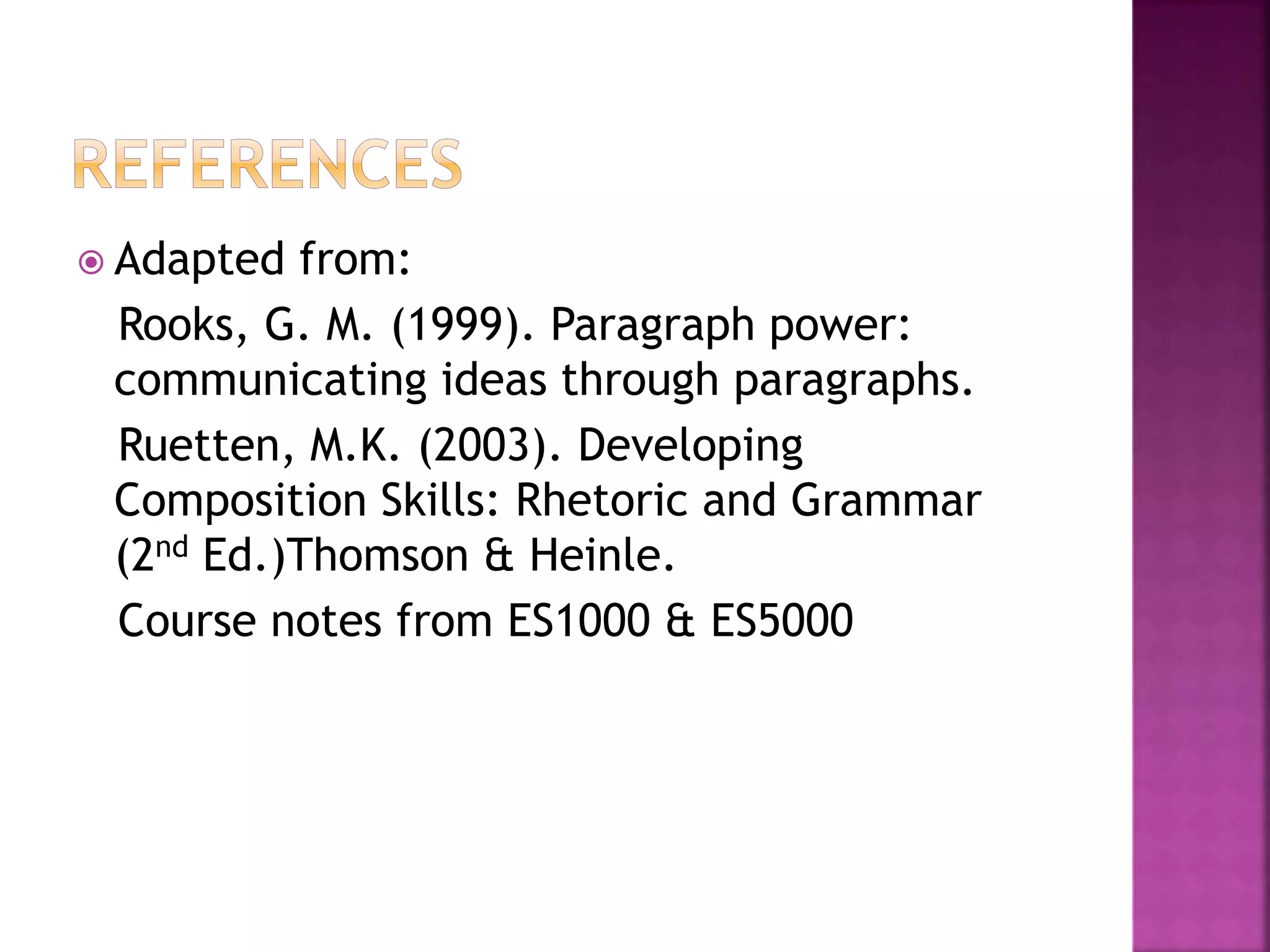 Writing a body paragraph.ppt