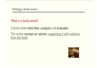 WRITING A BOOK REVIEW | PDF